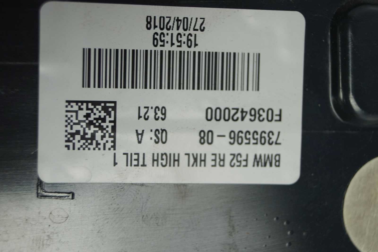 BMW 1 series F52 LED tail light brake light right 7395596 63217395596 ...