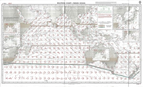 Admiralty 5126(7) Routeing Chart Indian Ocean Chart Map Maritime Marine ...