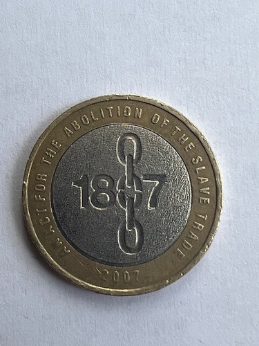 2 POUND COIN (1807) ABOLITION OF SLAVERY 2007 RARE MINT with 3 Errors ...