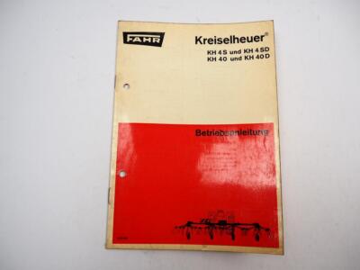 Fahr KH4S KH4SD KH40 KH40D Kreiselheuer Betriebsanleitung 1969 | eBay