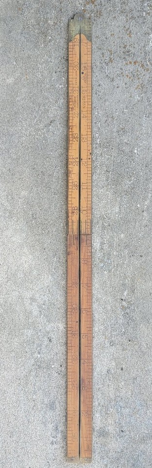 Rare Antique Vintage Stanley Sweetheart Boxwood Brass 36" Ruler #66 3/4 ...