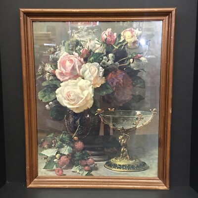 Jean Baptiste Robie Lithograph Cupids Goblet Wooden Frame Antique ...