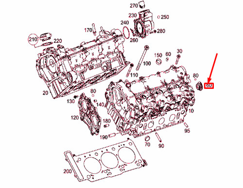 NEU MERCEDES-BENZ E W213 MOTOREXPANSIONS-PLUG A0009986590 ORIGINAL for ...