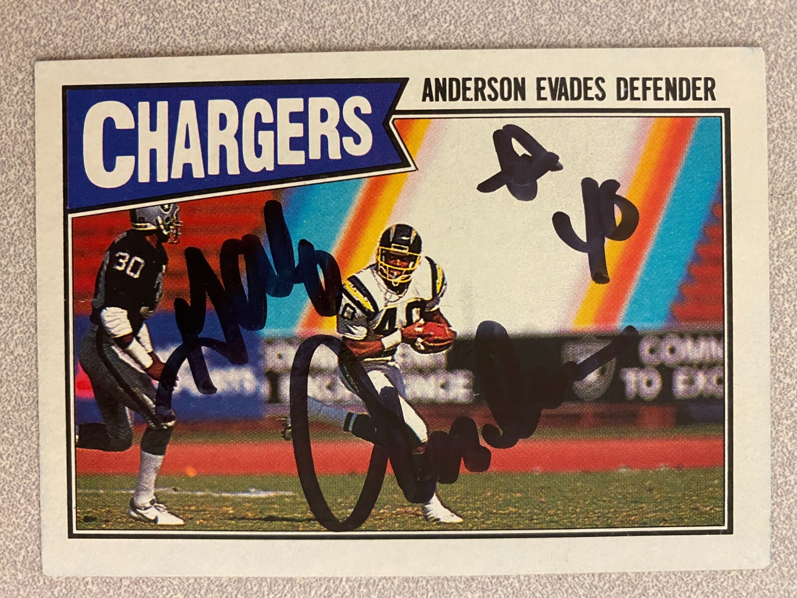 Gary Anderson signed SAN DIEGO CHARGERS card 1987 Topps TL | eBay