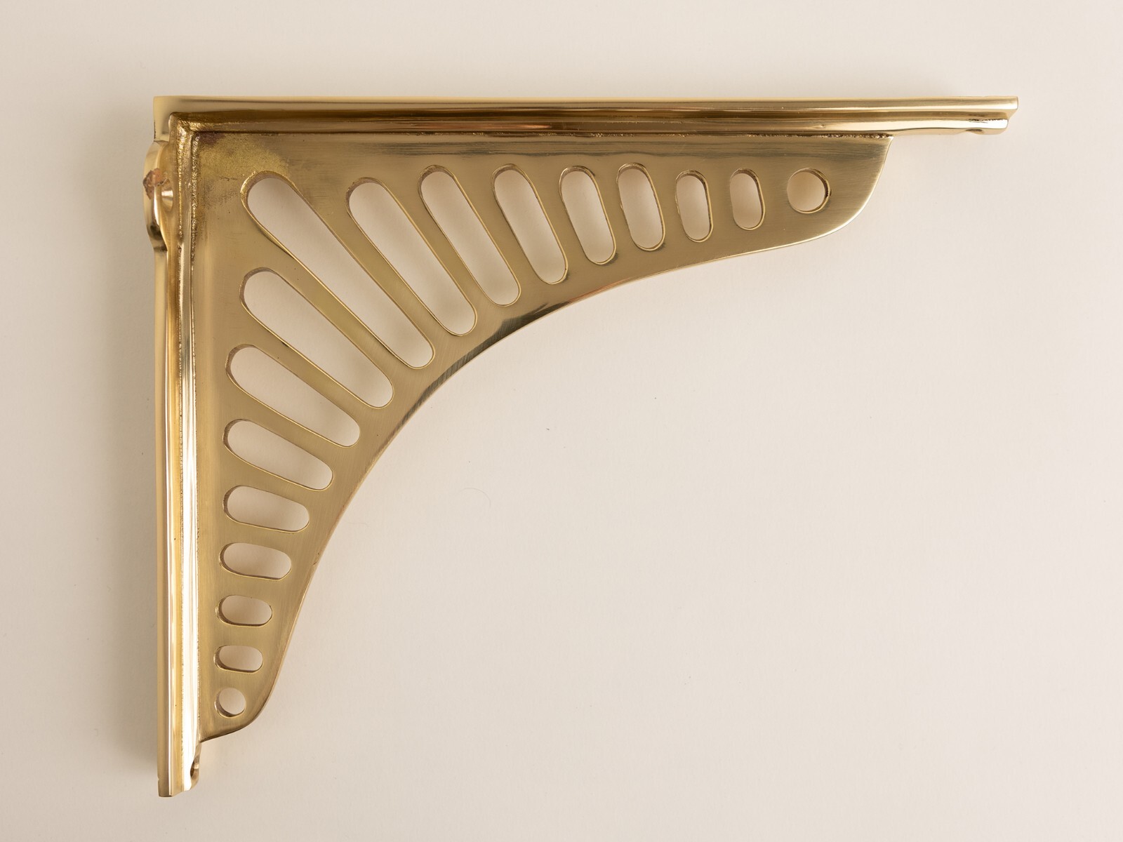 Polished Brass Sunrise Shelf Brackets - Heavy Duty Solid Brass | eBay UK