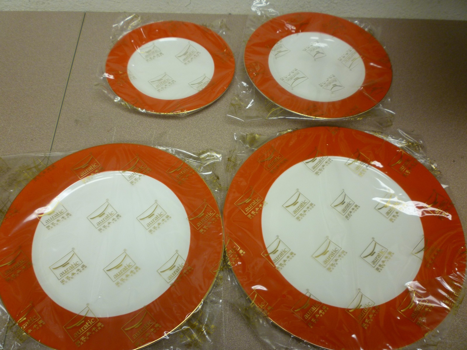 NEW 12 PC AURATIC FINE CHINA DINNERWARE EAST MEETS WEST ASIAN THEME ...