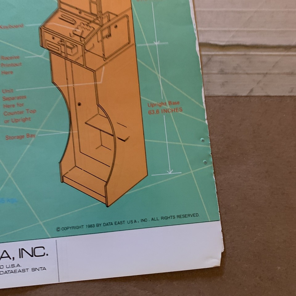 11–8” Original Ad 1983 Destiny Data East Fortune Teller game FLYER AD ...