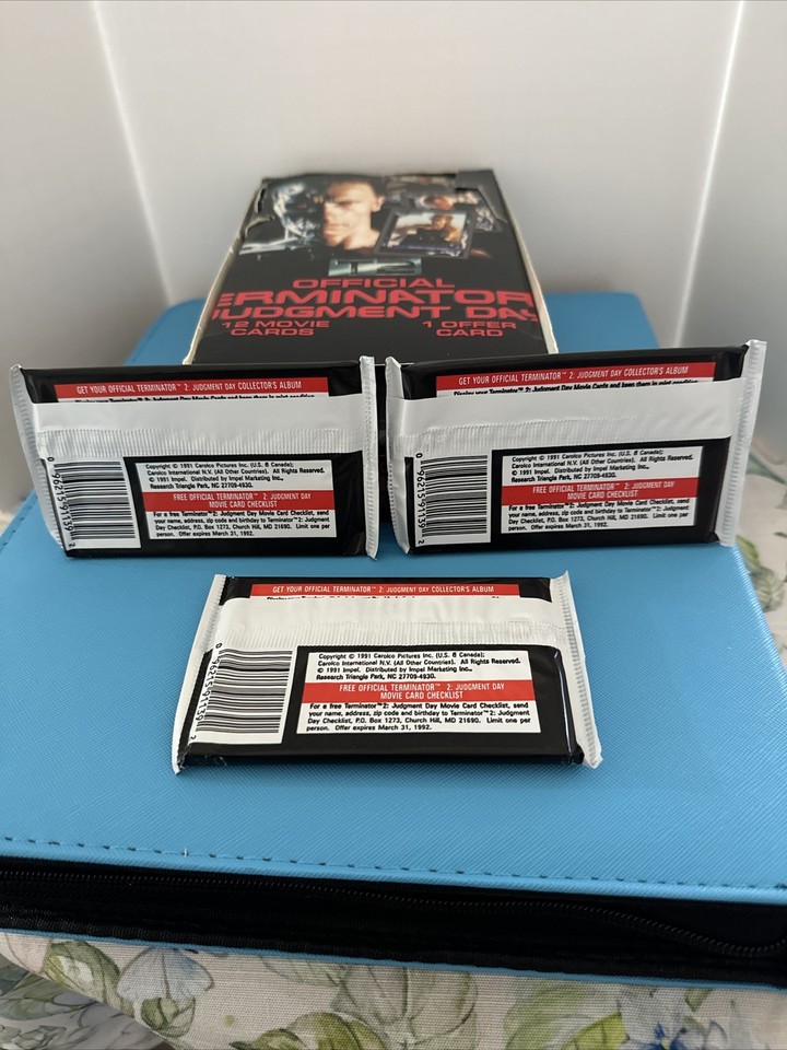 Lot of 3 - T2 Terminator 2 Judgment Day Trading Cards 1991 Wax Packs ...