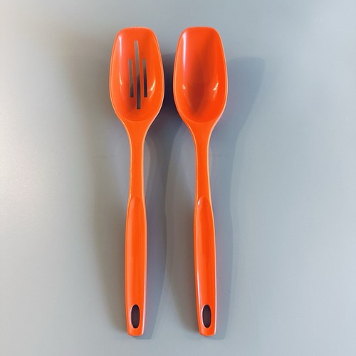 Vintage Foley Orange Nylon Plastic Serving Spoon Set Utensil Retro MCM ...