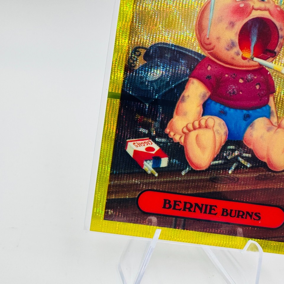 BERNIE Burns 231b Yellow Wave 082/275 Garbage Pail Kids Chrome GPK ...