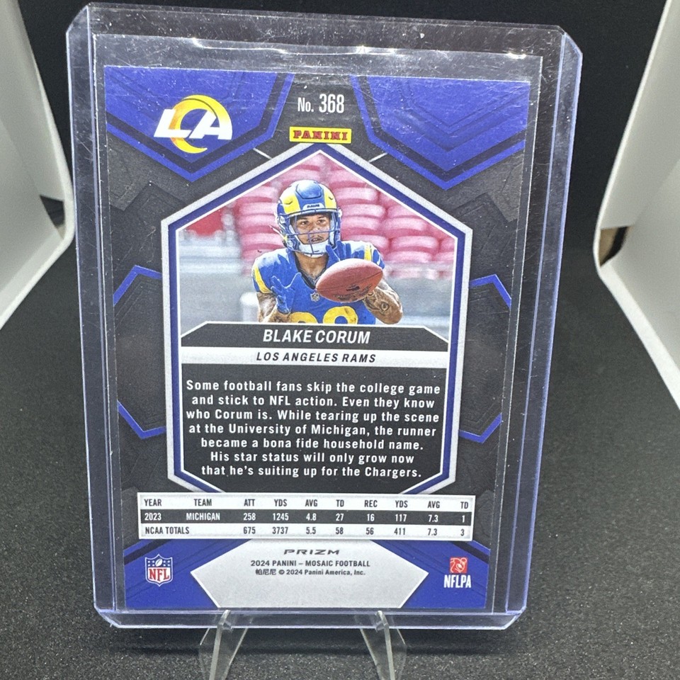 2024 Panini Mosaic - Rookies Blake Corum #368 Green Mosaic Prizm (RC ...