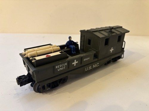 Lionel 6824-25 U.S. Marine Corp Rescue Unit Work Caboose in repro box ...