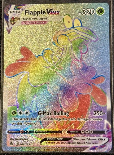 Pokémon TCG Flapple VMAX Sword & Shield - Battle Styles 164/163 Holo ...