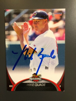 Minnesota Twins MIKE QUADE autographed 2015 Choice Rochester Red Wings ...