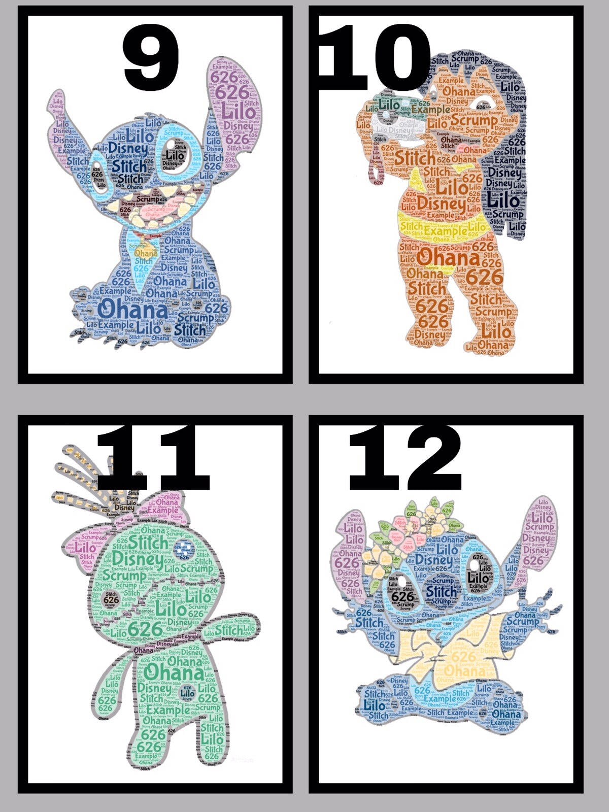 Stitch Personalised Word Art Print Disney | Grelly UK