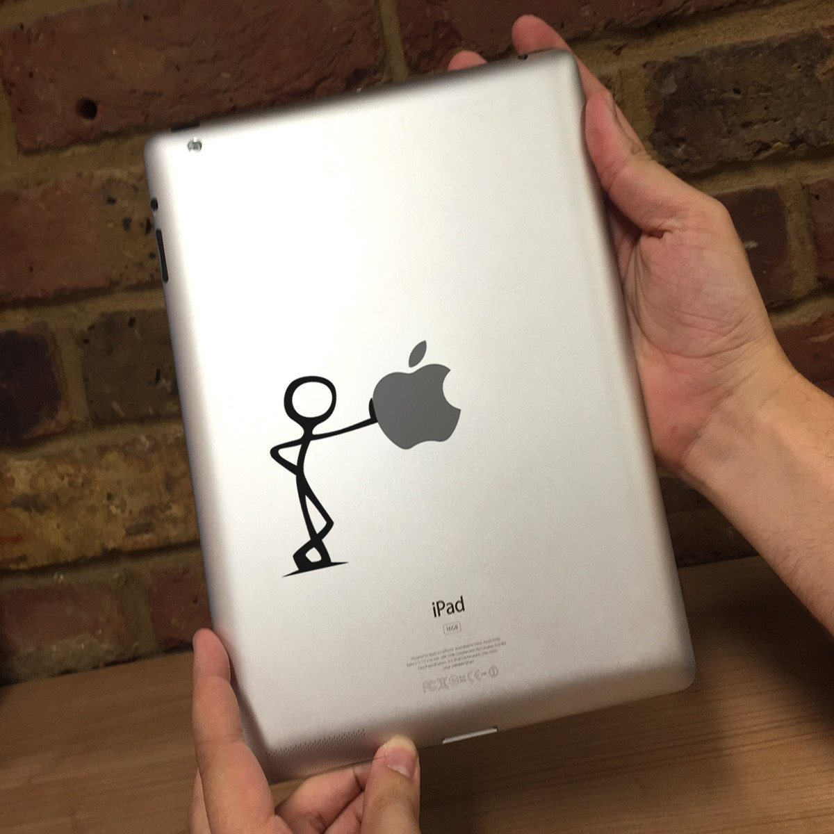 Apple Engraving Quotes Apple Hand IPad Sticker. Kies Je Maat. Etsy