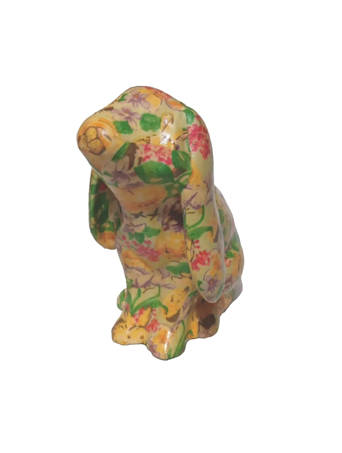 VTG Formalities Baum Brothers Rabbit Figurine Floral Decoupage 7 In ...
