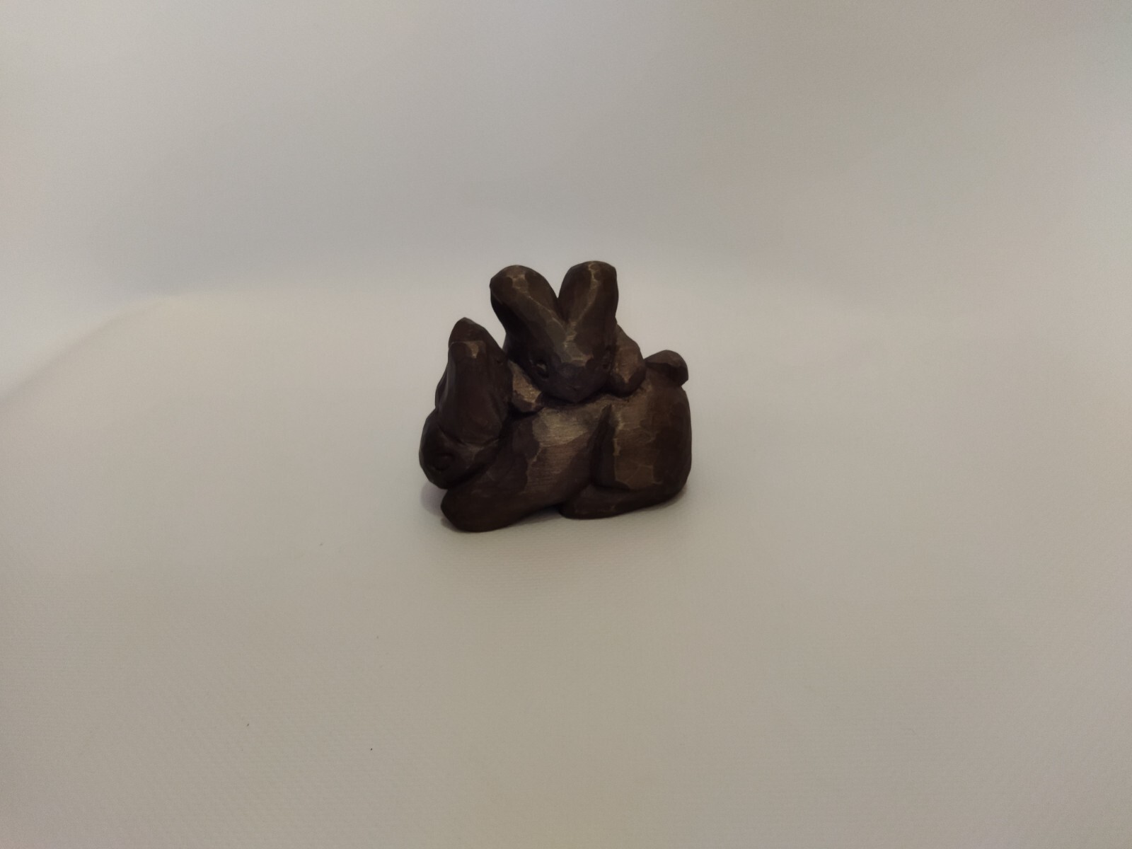 Wooden figurine of rabbits. The figurine is carved from linden wood. Handmade. | eBay