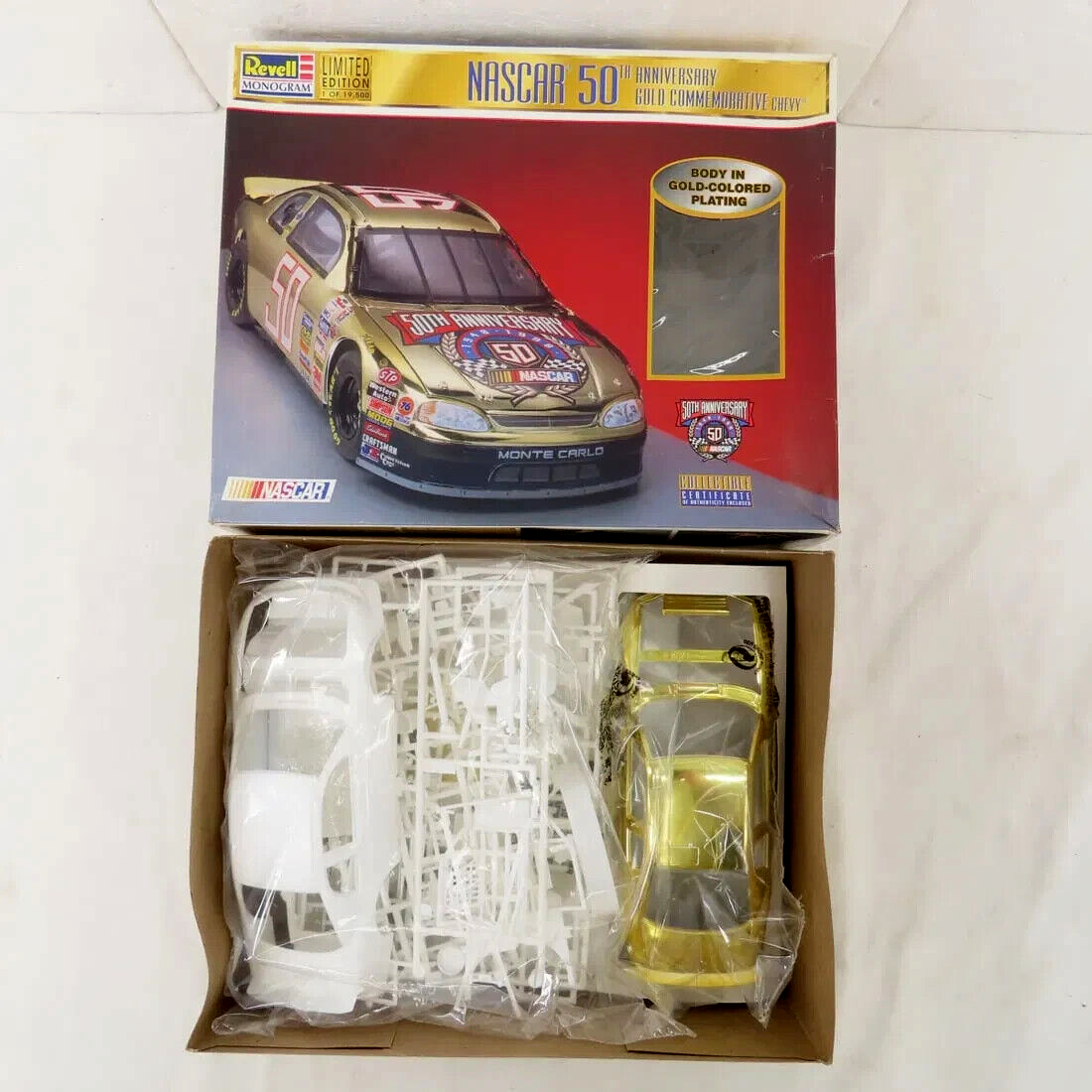 Revell Nascar 50th Anniversary Gold Commemorative Chevy 1:24 Kit #04130 ...