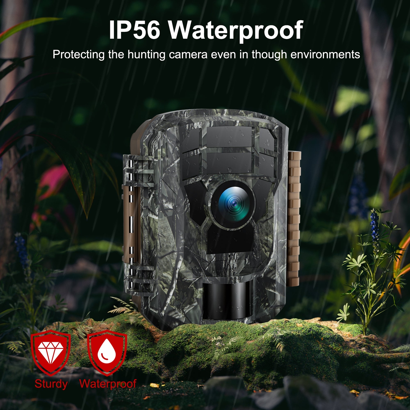 2Pack Mini Trail Camera 36MP 2K Wildlife Scouting Hunting Cam Night ...