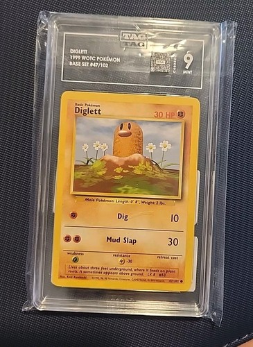 Pokemon Base Set Diglett 47/102 TAG 9 MINT | eBay