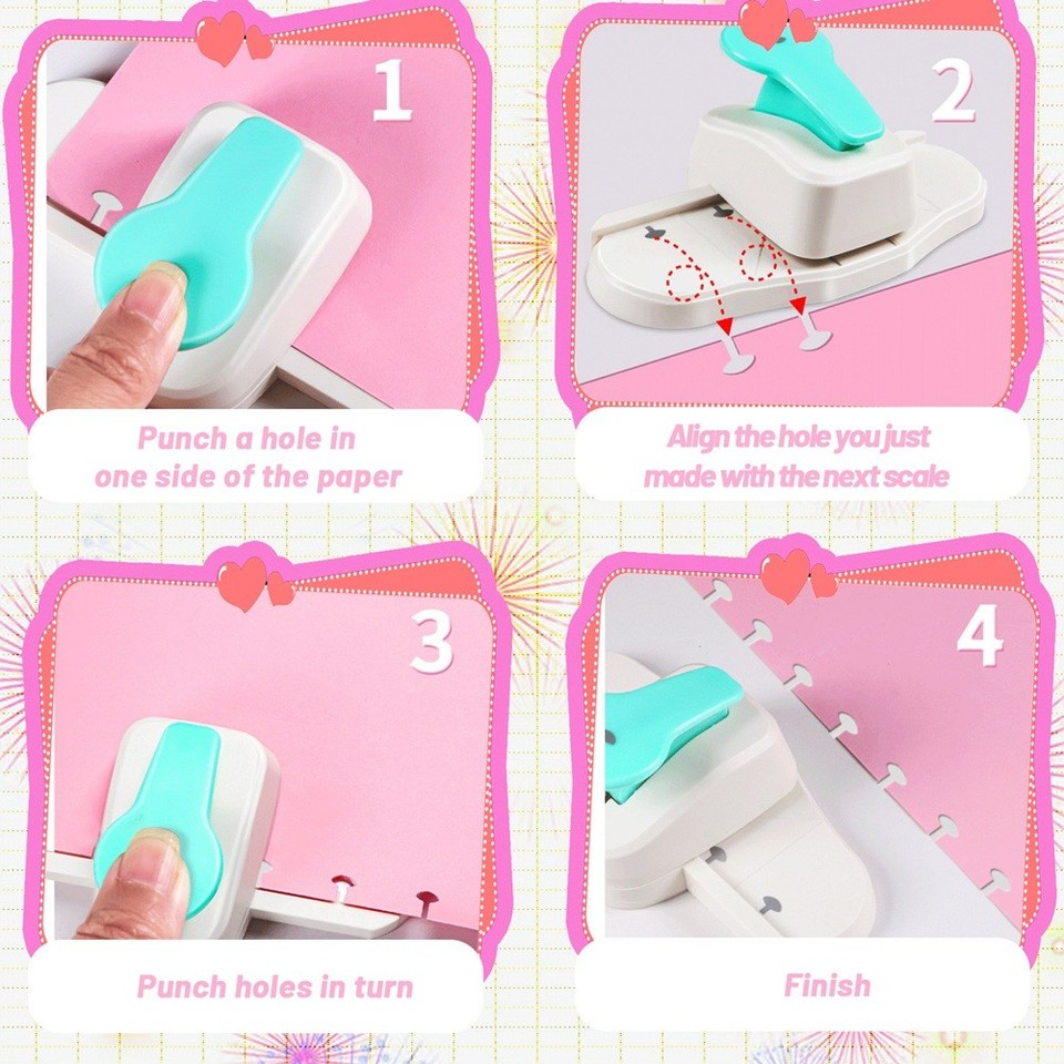 Portable Manual Single Hole Multi-Function Puncher for Loose Leaf ...