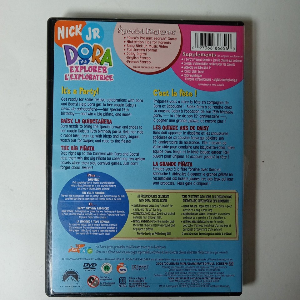 Dora the Explorer DVDs Lot of 5 Diego Nickelodeon Nick Jr. DVD | eBay