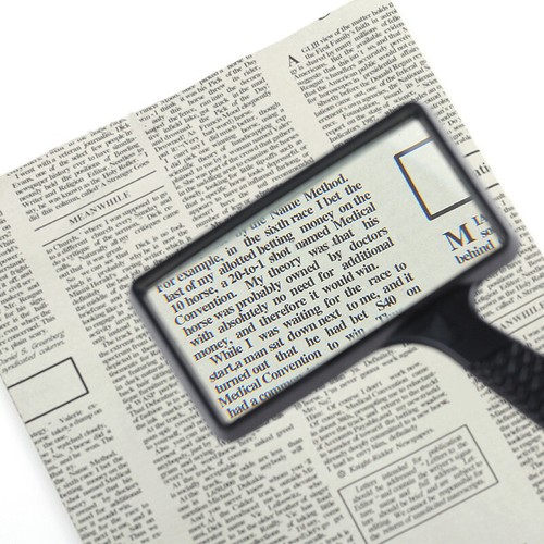 Handheld Rectangular 10X Magnifier Magnifying Glass Loupe For Reading ...