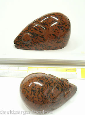 Mickey Mouse In Natural OBSIDIAN SPOTTED - Stone Animal - Figurine | eBay