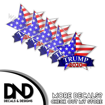 Trump 2020 Decals Helmet Stickers Keep America Great Star Pro Trump 2 ...