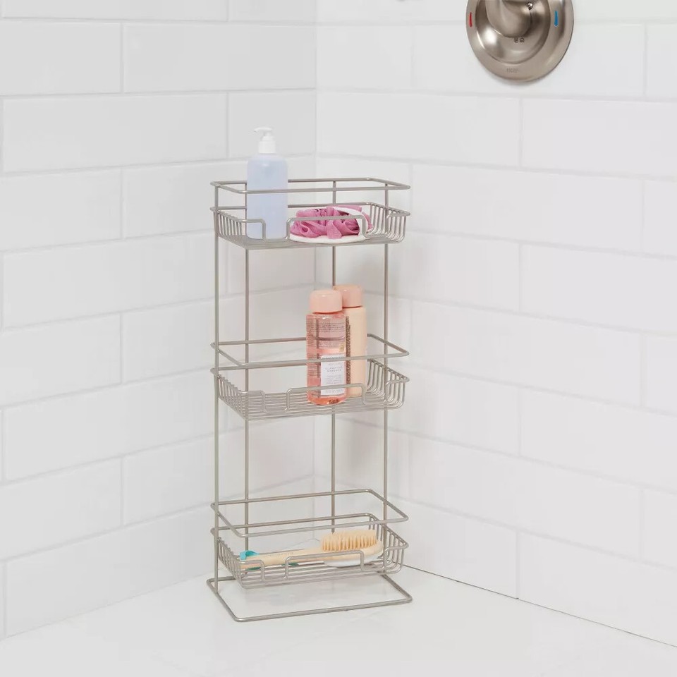 3 Tier Round Wire Shower Storage Tower - Threshold™，Silver | eBay