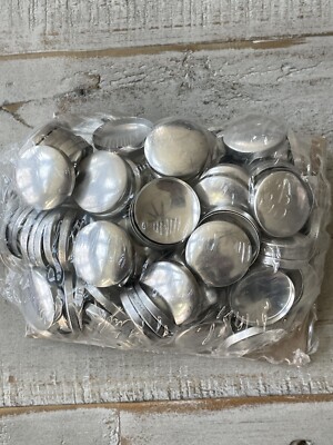 METAL BUTTON BLANKS for fabric covered buttons Aluminum 25 sets per ...