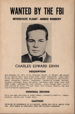 1950s FBI Wanted 8.5" x 13" Poster | eBay