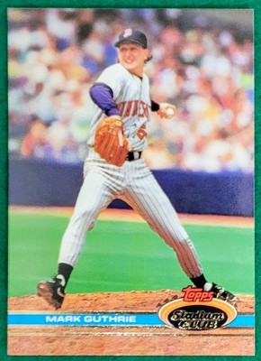 Mark Guthrie - 1991 Topps Stadium Club #219 - Minnesota Twins Baseball ...