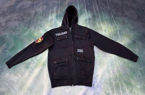 Vintage RARE CSG NCAA USC Trojans Men's Black Full Zip Hooded Jacket ...