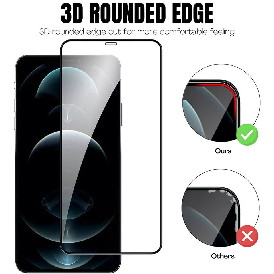 10D Curved WHOLESALE Tempered Glass Screen Protector for iPhone 14 15 ...