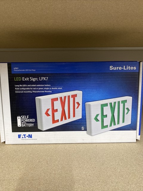 Cooper Lighting LPX7 LED Exit Light for sale online | eBay