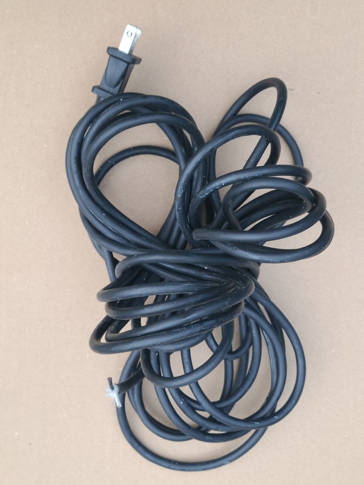 2 Wire AC Wall Black Replacement Power Cord For Vac Vacuum Cleaner | eBay