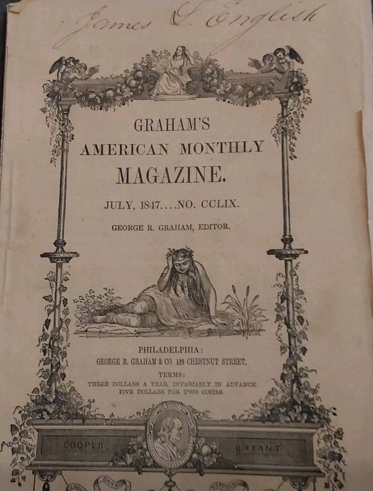 Grahams American Monthly Magazine July 1847 Zachary Taylor Engraving ...