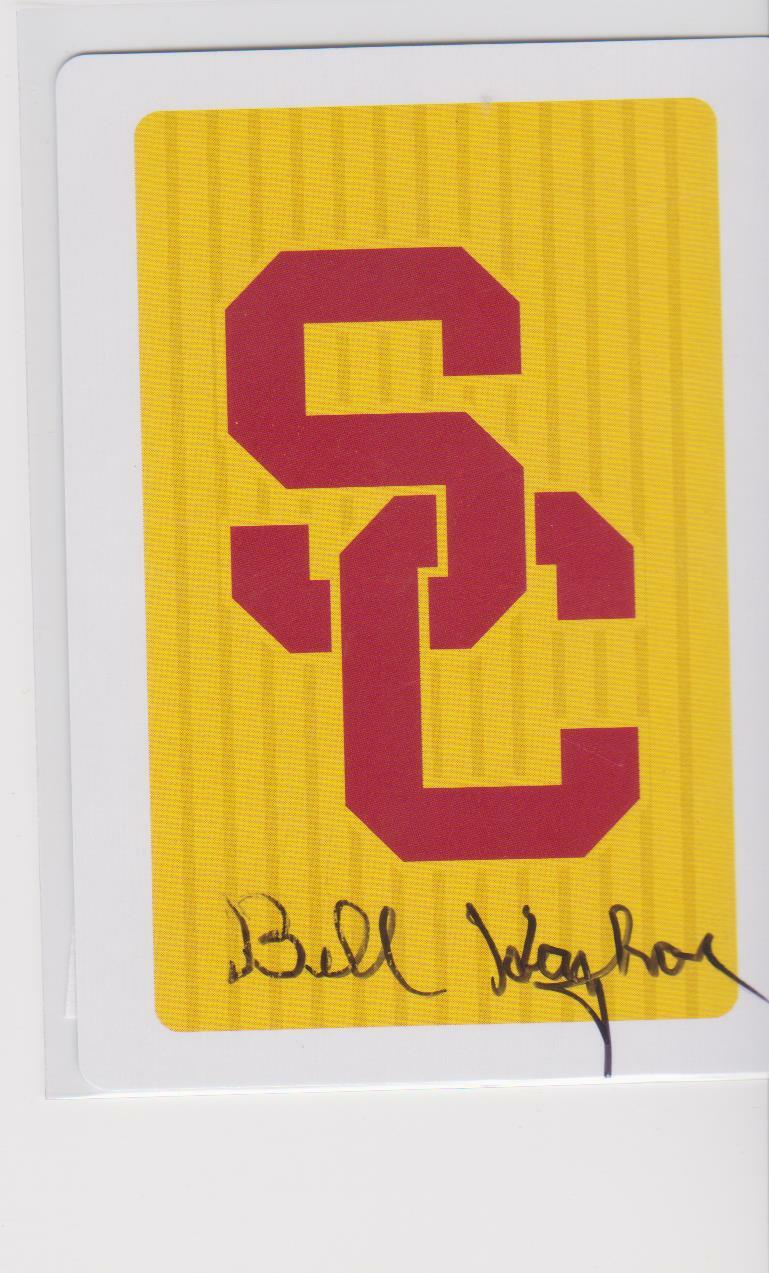 BILL HAYHOE USC UNIVERSITY PACKERS 1969-73 AUTOGRAPHED PLAYING CARD | eBay