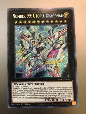 Yugioh Number 99: Utopia Dragonar BROL-EN057 Secret Rare 1st Edition NM ...