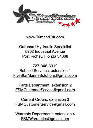 SeaStar HS5167 Seal Kit Front Mount Cylinders HC5345 Teleflex Marine | eBay