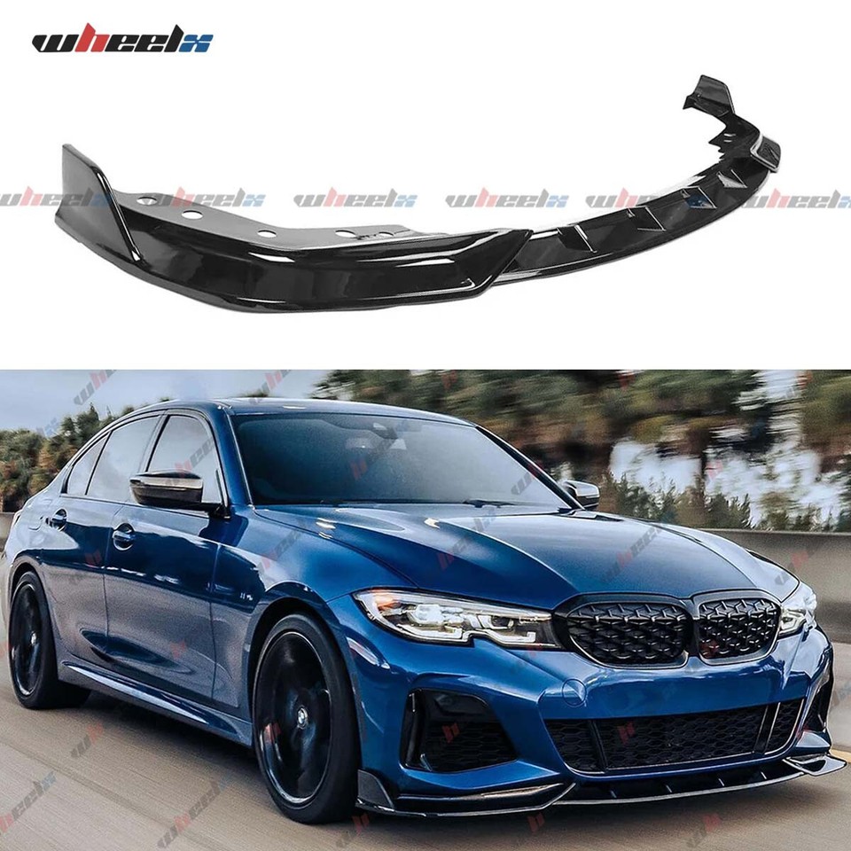 GT Style Gloss Black Front Bumper Lip Kit For 2019-22 BMW G20 M340i ...