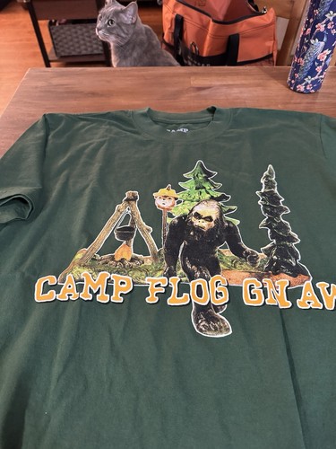 Camp Flog Gnaw T-Shirt SIZE LARGE Los Angeles Stadium 11/12/2023 Green ...