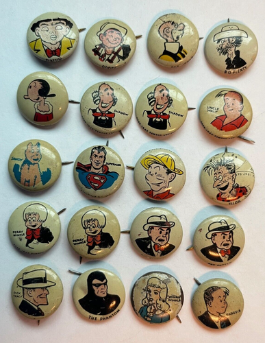 Kellogg's PEP Pinback Famous Artists Comics - Lot of 20 | eBay