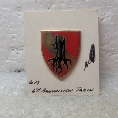 VTG US Army 211th Heavy Bridge Battalion Pin DI DUI Crest Insignia Gold ...