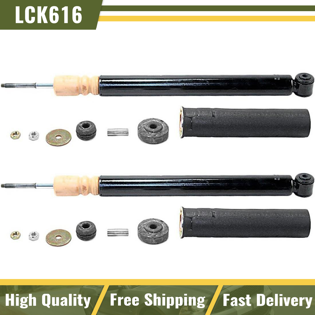 For Mercedes E300 E320 E420 E430 W210 Set Pair of 2 Rear Shocks Struts ...