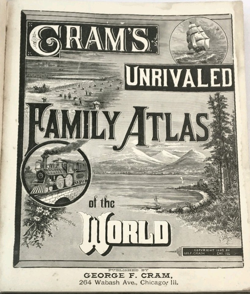 1887 WORLD MAP Original (18x11) LARGE ANTIQUE COLOR MAP | eBay