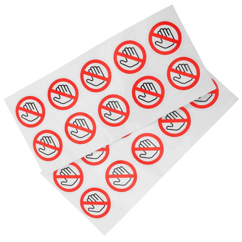 20pcs Do Not Touch Warning Labels - Do Not Touch Sticker Do Not Use ...