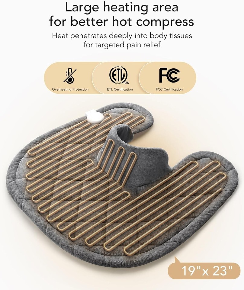 Weighted Heating Pad for Neck Shoulders Back Heated Pad Neck Warmer ...